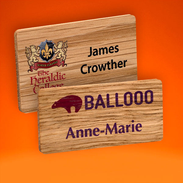 Product - Oak Name Badge - Allwag