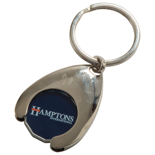 Wishbone Shaped Trolley Token Keyring - Allwag